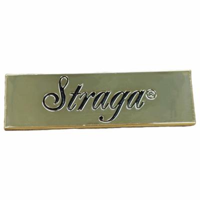 China Wholesale Customized Zinc Alloy With Golden Lettering Effect Black Concave for sale