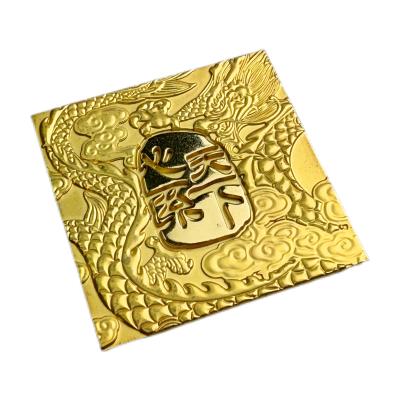 China Customized Products With A High-end Sense Of Zinc Alloy Gold Three-dimensional Embossed Pattern Design for sale