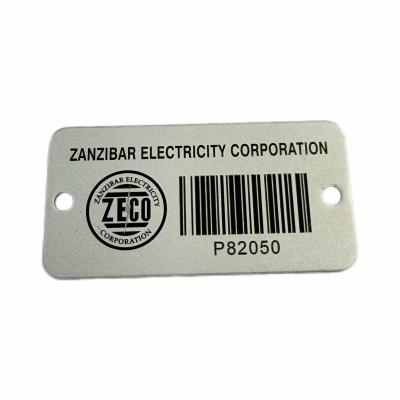 China Custom Aluminum Barcode Tags  Laser Engraved Industrial Asset ID Labels for sale