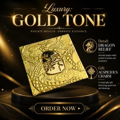 China Customized Metal Zinc Alloy Nameplate With Dragon Pattern Embossed High-end Gift Box Logo for sale