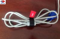 China Custom Logo Black Nylon Hook and Loop Fastener Straps 10-150mm for Electrical Cable for sale