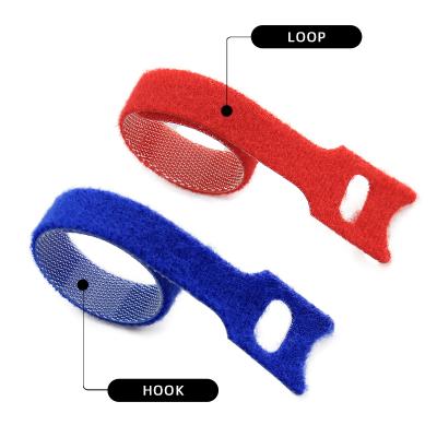 China Back-to-Back Hook-and-Loop Cable Ties (Hook-and-Loop in One Piece), Colorful Nylon Hook-and-Loop Self-Adhesive Cable Organizers for sale