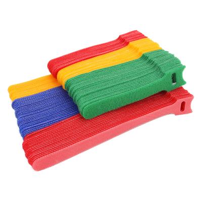 China Back-to-Back Hook-and-Loop Cable Ties (Hook-and-Loop in One Piece), Colorful Nylon Hook-and-Loop Self-Adhesive Cable Organizers for sale