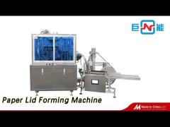 PE / PLA Coated Paper Lid Forming Machine Stainless Steel Stable