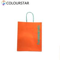 Quality Vibrant Orange Premium Paper Gift Bags with Contrast Handles | Eco-Friendly for sale