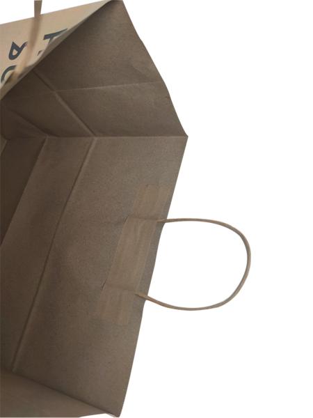 Quality Surf-Inspired Brown Paper Shopping Bag with Handles for sale