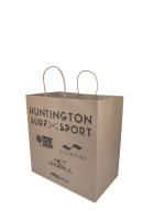 Quality Surf-Inspired Brown Paper Shopping Bag with Handles for sale