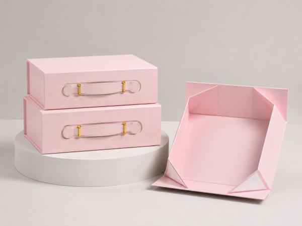 Quality Foldable Suitcase Gift Boxes with Carry Handles for sale