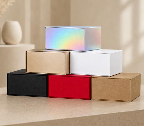 Quality Classic Foldable Gift Boxes in Solid and Iridescent Finishes for sale