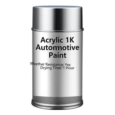China Acrylic 1K Automotive Paint with Weather Resistance Yes and Drying Time 1 Hour for sale