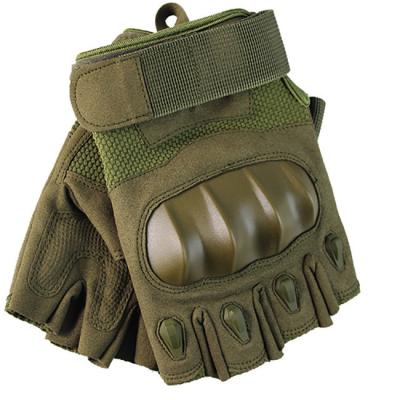 Cina Verde di guida impermeabile dell'esercito di Microfiber dei guanti del mezzo dito tattico in vendita