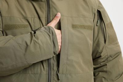 Cina Polyester Fiber Winter Coat with Stand Collar Solid Colors Camouflage Zipper Closure in vendita