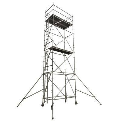 China Platformwidth 0.6m To 1.2m Aluminium Scaffold Tower With Diagonal Pipe Structure Anodized Surface Ideal For Construction for sale
