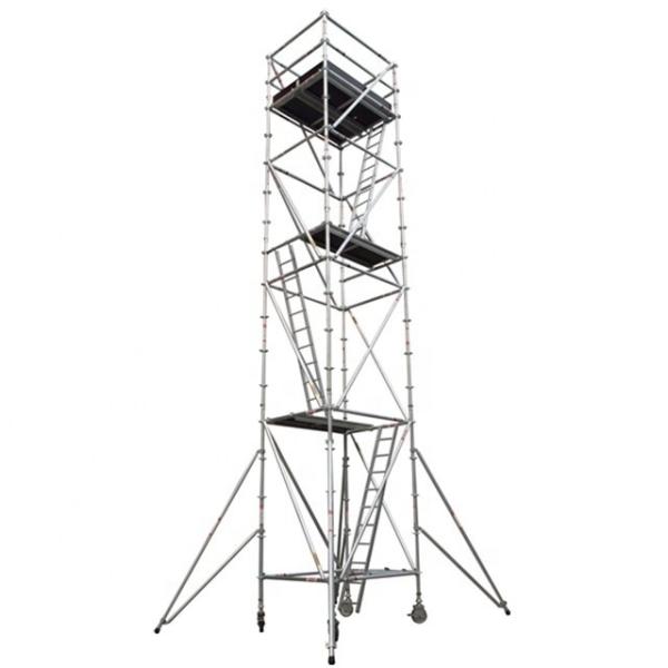 Quality Ring Lock Access Mobile Aluminium Tower Scaffold 2-40m Height With Fewer for sale