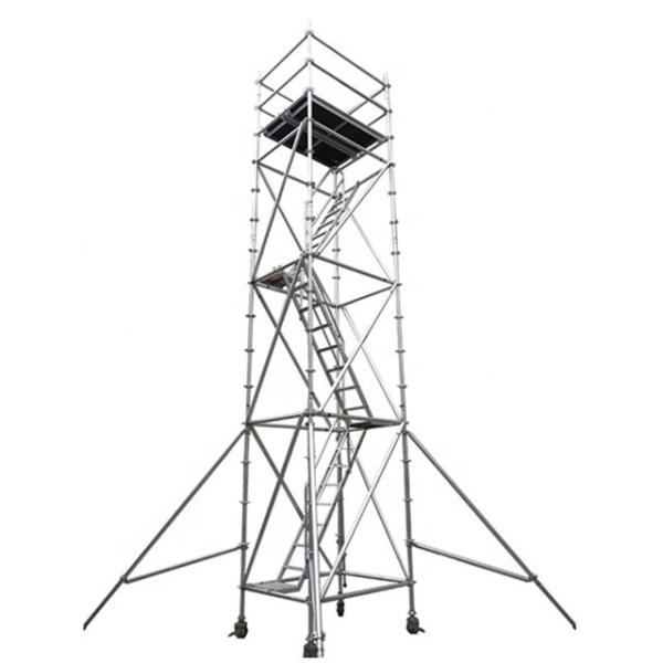 Quality Ring Lock Access Mobile Aluminium Tower Scaffold 2-40m Height With Fewer for sale