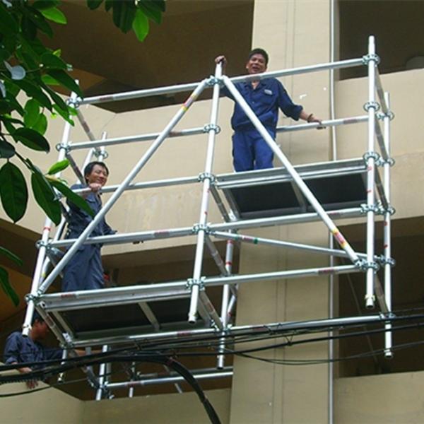 50.8mm Diameter Cantilever Aluminium Scaffold Tower Mobile Ring Lock Type Scaffolding