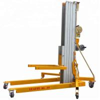 China Vertical Aluminum Alloy Material Lifting Platform for Window Cleaning - ISO9001/CE Certified with Single-Speed Winch for sale