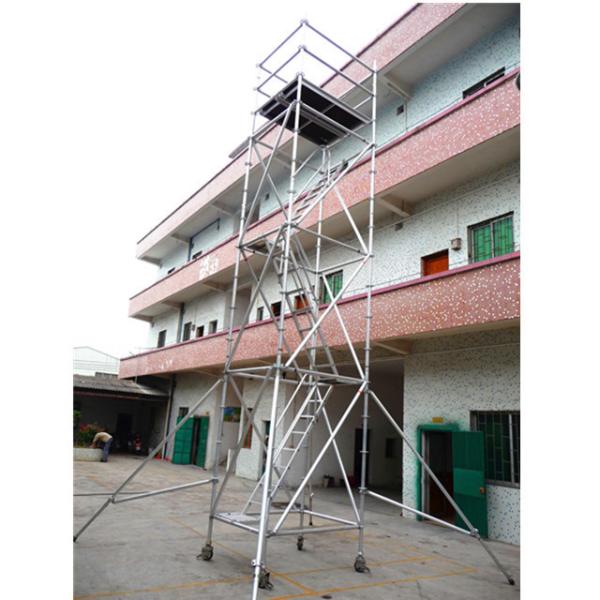 Quality Ring Lock Aluminium Scaffold Tower 1.8mm Thickness 2-50m Height GS CE Certification for sale