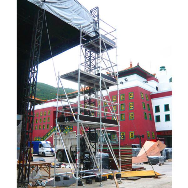 Quality Ring Lock Aluminium Scaffold Tower 1.8mm Thickness 2-50m Height GS CE Certificat for sale