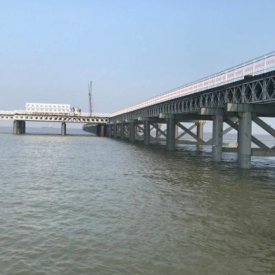 China Portable Steel Bailey Panel Bridge 3.7m Width Pained Or Galvanized for sale