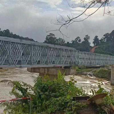 China CB100 Steel Bailey Bridge Width 3.15m 3.6m 4.2m 7.35m 10.5m for sale