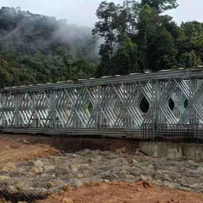 China Galvanized Portable Steel Bridge / GB Q345B Steel Prefab Bailey Bridges for sale