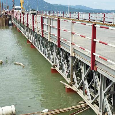 China Galvanized or Painting Modular Steel Bridge / Half Through Truss Bailey Bridge for sale