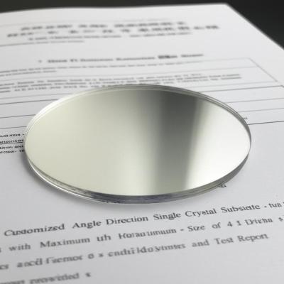 China Customized Angle Direction Single Crystal Substrates with Maximum Size of 4 Inch Diameter and Test Report Provided for sale