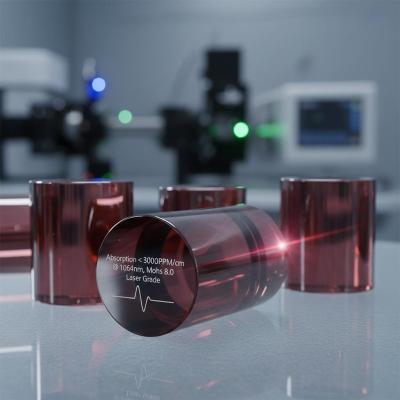 China Absorption below 3000PPM per centimeter at 1064 nanometer Magneto Optic Crystals featuring Mohs Hardness 8 point 0 ideal for laser systems for sale