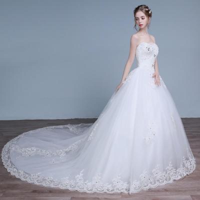 China Sweetheart sleeveless Ladies Wedding Dresses , Diamond cathedral train wedding gowns LXHS-1330 for sale