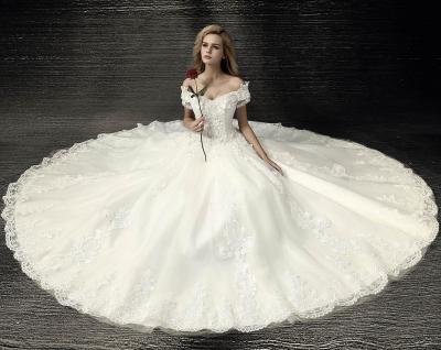 China Exquisite Slim Lace Princess Wedding Gowns Summer elegant wedding dresses LXHS-1558 for sale