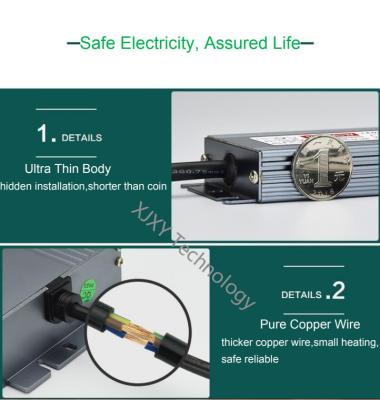 Cina Driver LED ultra sottile silenzioso da 16,5 A 12 V 200 W Modulo luce da parete impermeabile IP67 in vendita