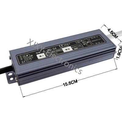 Cina Alimentatore Tubelight impermeabile IP67 LED Power Driver 80W 24V 3.3A in vendita