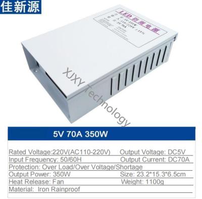 Cina 5V 350W 70A Iron LED Strip Light Power Supply Scatola luminosa a tubo LED antipioggia in vendita