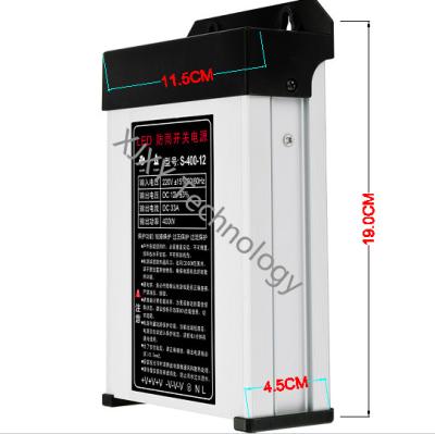 Cina Alimentatore per strisce LED IP54 antipioggia 12V 400W 33.3A Scatola luminosa per tubi in vendita