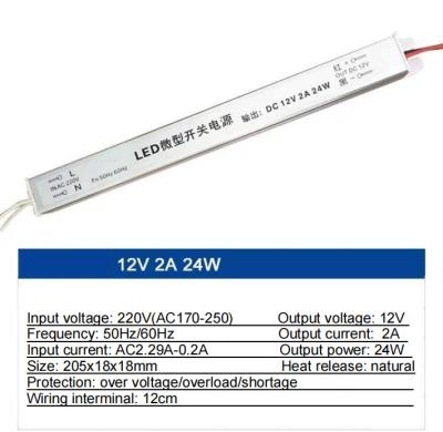 Cina Modulo LED ultra sottile 2A 12V 24W LED Driver Light Strip Light Box in vendita