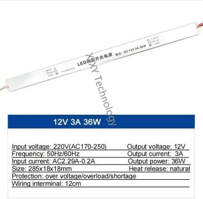 Cina Driver LED per interni ultra sottile Lightbox Modulo LED Alimentatore 12V 5A 60W in vendita