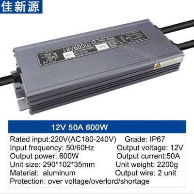 Cina 50A 12V 600W Alimentatore LED impermeabile scatola luminosa sepolta in vendita