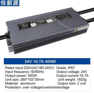 Cina Alimentatore per driver LED IP67 da 24 V 400 W Alimentatore per modulo LED per applique da parete in vendita