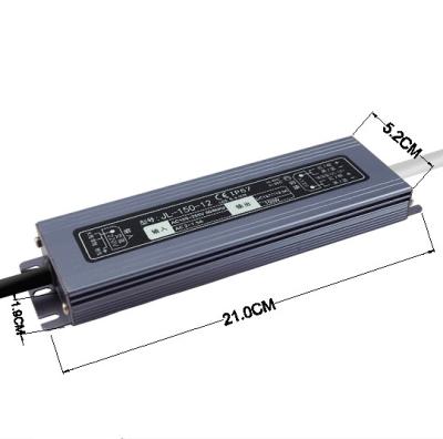 Cina Alimentatore per striscia luminosa 12V 150W 12,5A Lampada da parete Wash IP67 ultra sottile in vendita