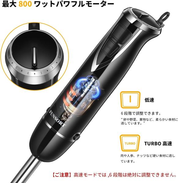 Ανθεκτικό SS Blades Commercial Stick Blender 2 ταχύτητες Soft Touch Gum Button