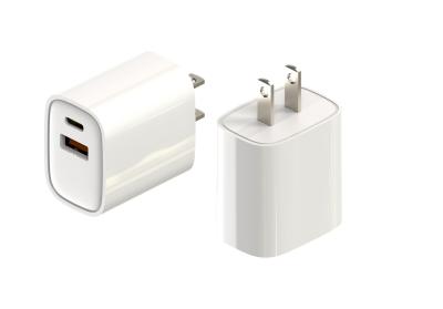 China Op maat gemaakte 5V2.4A / 5V3.0A snelle mobiele oplader met EU KC US plug wit Te koop