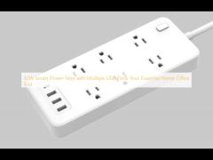 32W Smart Power Strip com várias portas USB Sua ferramenta essencial para o escritório em casa