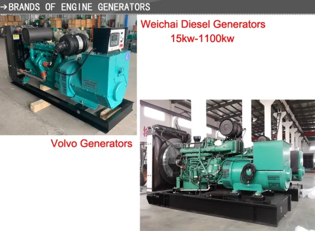 Generator 100kw Price Weichai Four Cylinder for Factory Use