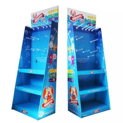 中国 子供のためのスーパーマーケットの小売店のボール紙のフック陳列は昇進をもてあそぶ 販売のため