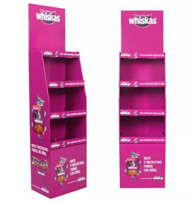 中国 Corrugated Floor Shelf Cardboard POS Displays 5 Tier For Pet Store 販売のため