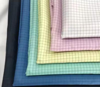 China 5mm stripe antistatic fabric, 115GSM breathable material, designed for cleanrooms. for sale