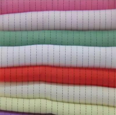 China Multi-spec ESD antistatic fabrics available in twill, stripe and grid styles. for sale