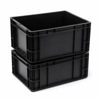 China Black PP ESD Stackable Storage Bin 10^3-10^5 Ohm for PCB and Component Turnover for sale