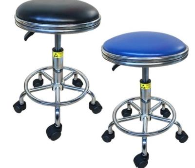 China Adjustable height ESD Stool Chair , PU Anti Static Lab Chair for sale